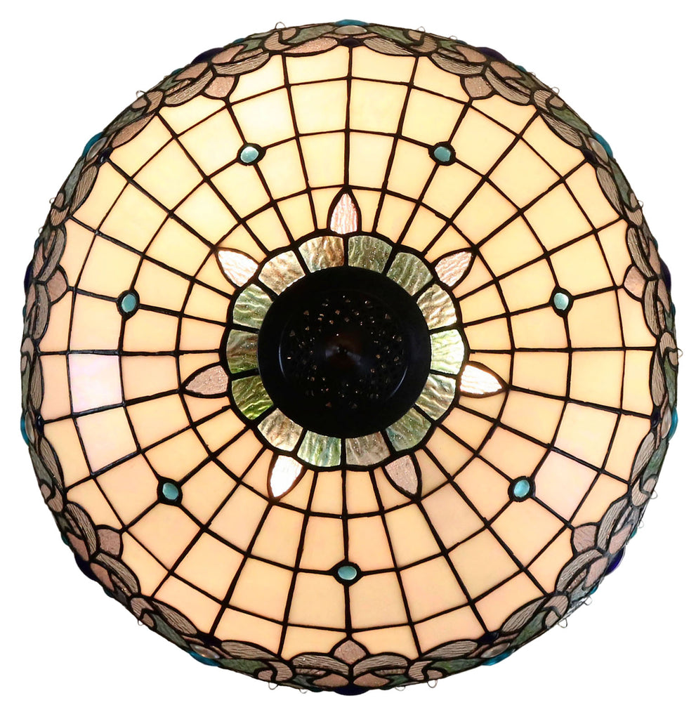 Huge 20" Ocean Blue Art Nouveau Leadlight Tiffany Pendant Light ...