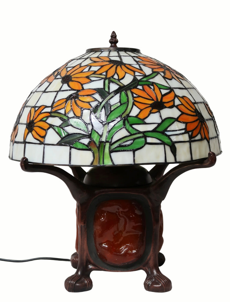 Legend Collection@16" Tiffany Flower Black-Eyed Susan Table Lamp With ...