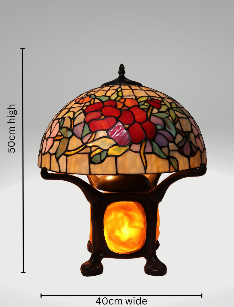 Legend Collection@Reproduction Tiffany Pansy Table Lamp With "Turtleba ...