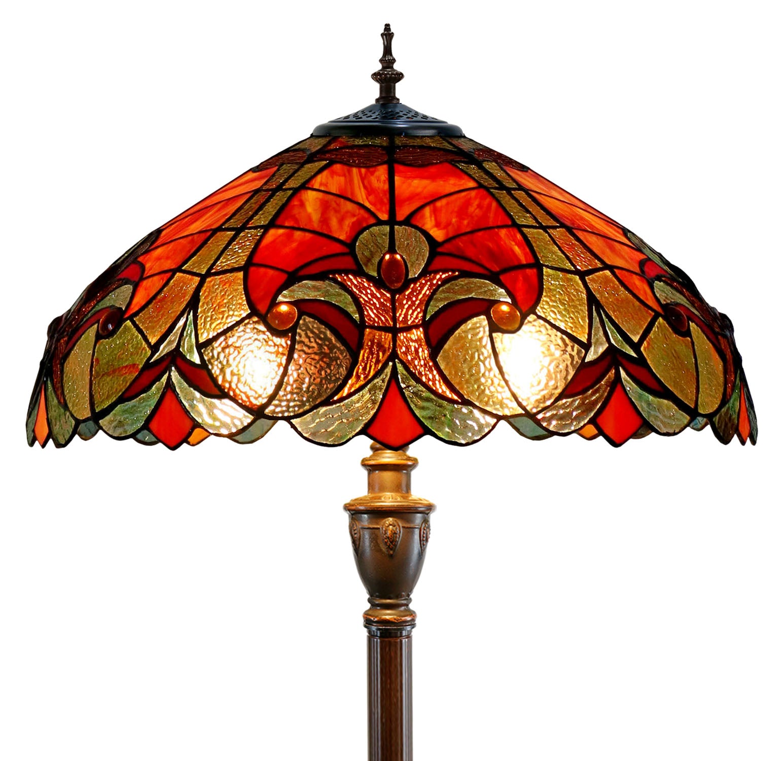 Large 18" Amor Red Victorian Style Tiffany Style Floor Lamp – Joanne ...
