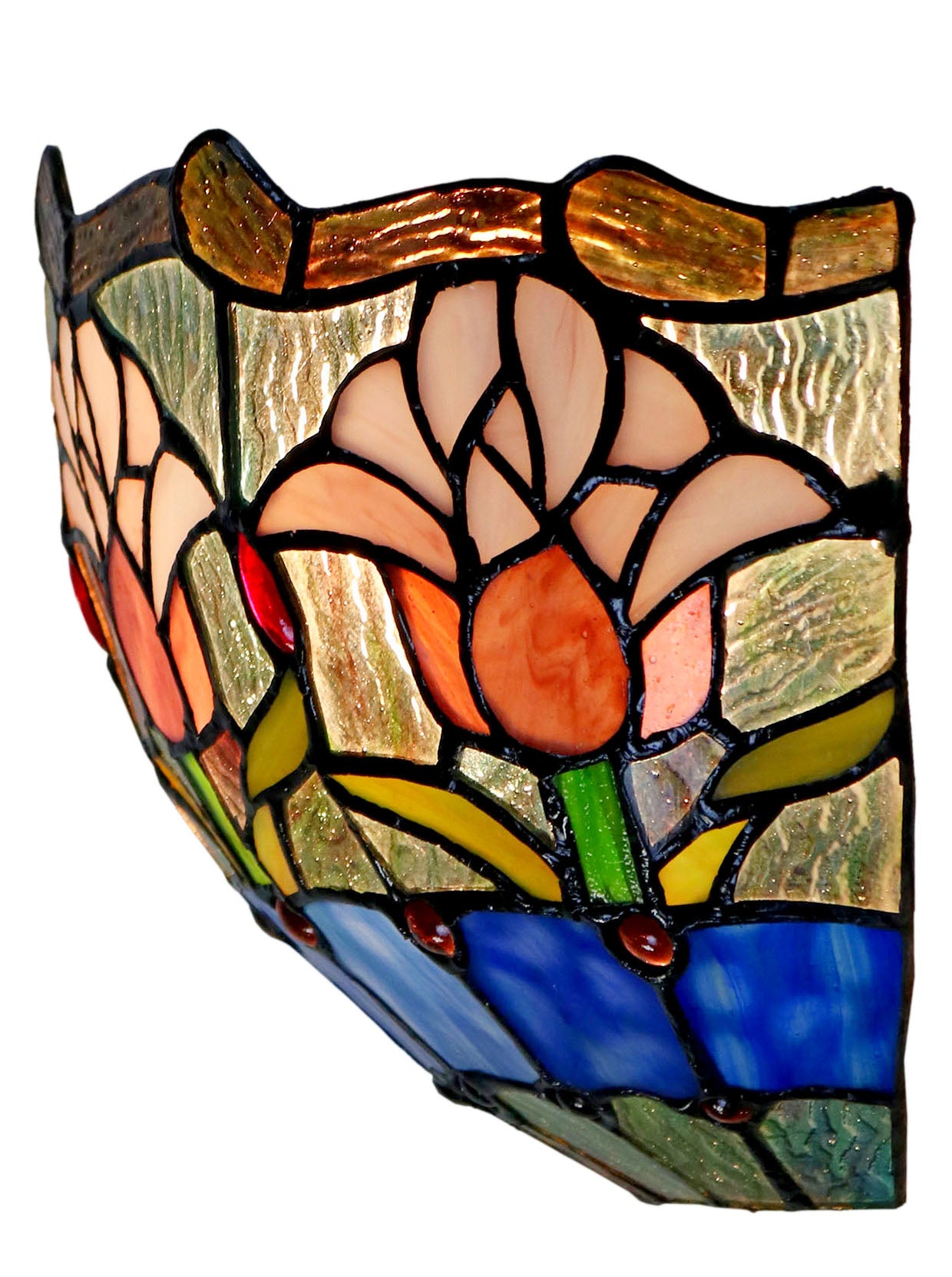 Tulip Tiffany Style Stained Glass Wall Sconce – Joanne Tiffany