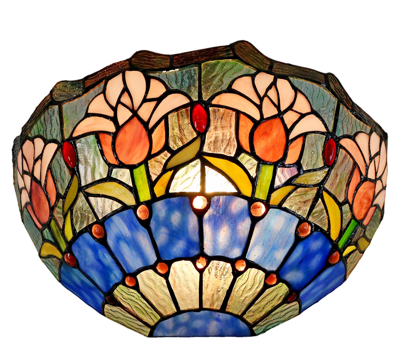 Tulip Tiffany Style Stained Glass Wall Sconce – Joanne Tiffany
