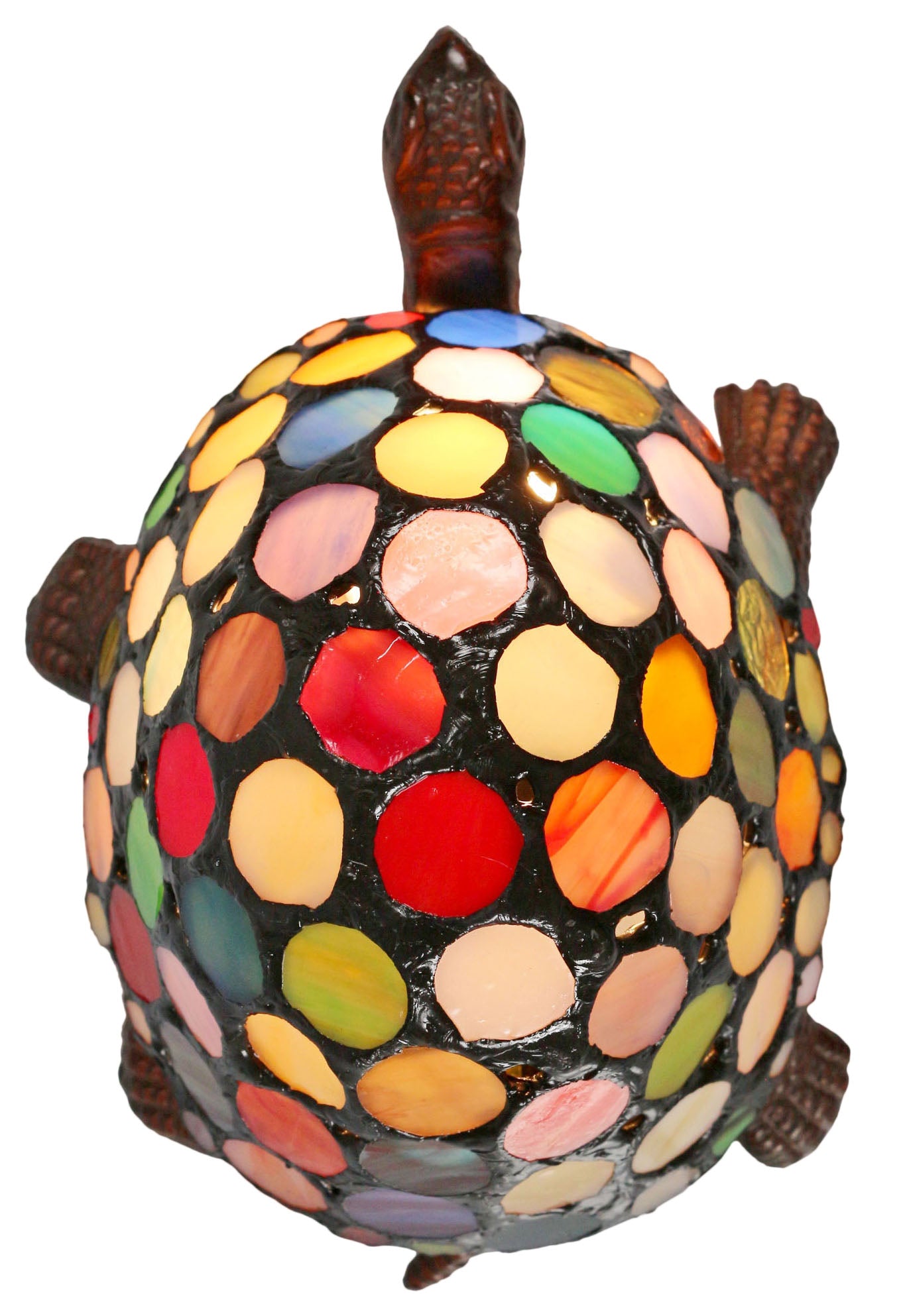Rainbow Turtle Tiffany Leadlight Art Deco Stained Glass Accent Lamp ...